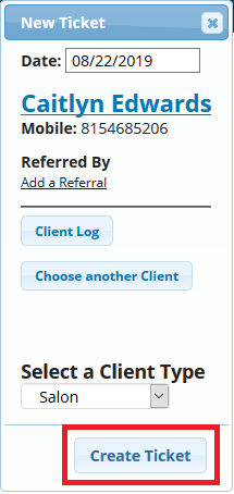 Creating a New Ticket