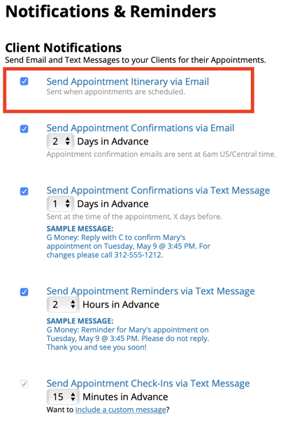Appointment Confirmations and Reminders